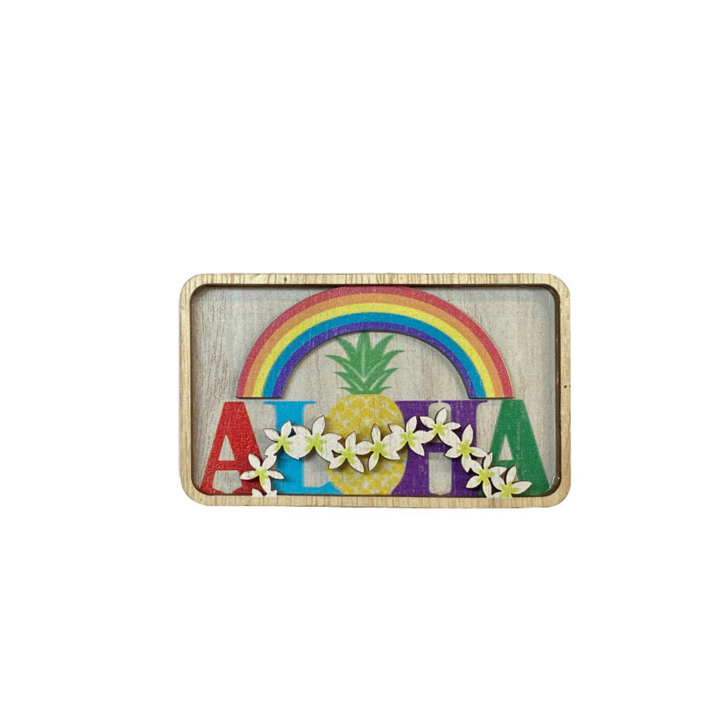 MULTI-LAYERED WOOD MAGNETS: Hawaii – Aloha Ave Store - Made with Aloha